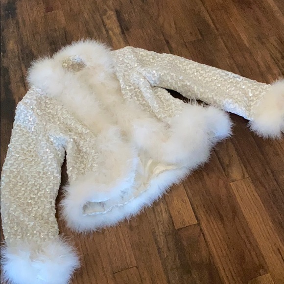 Jackets & Coats | Vintage Sequin Fur Cropped Cocktail Jacket | Poshmark